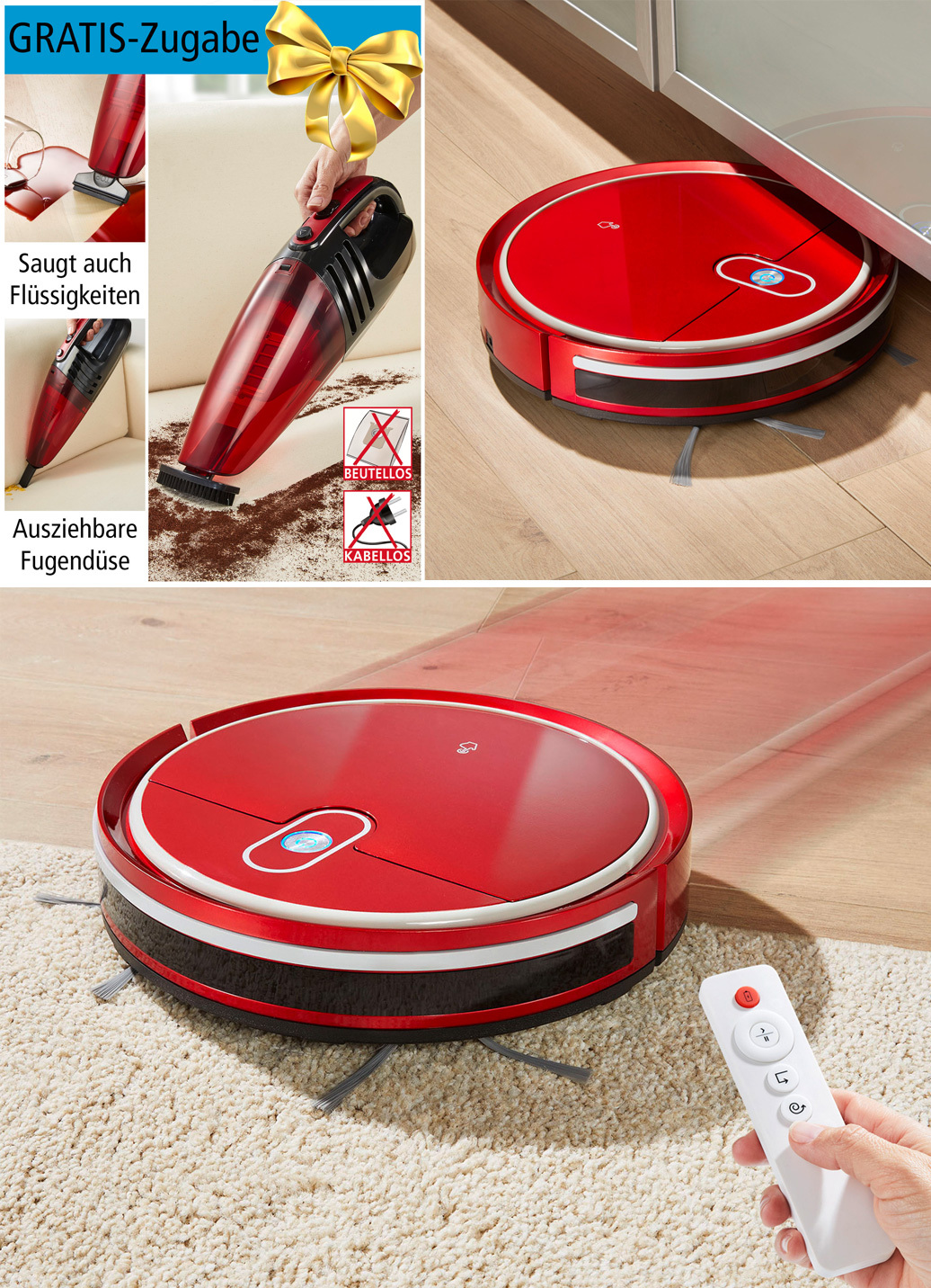 Saugroboter mit Fernbedienung